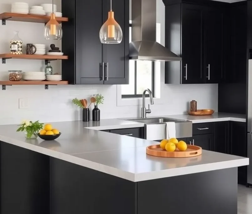 How To Pair Dark Cabinets With Light Countertops Like A Designer ...
