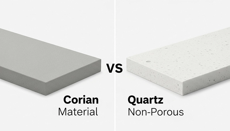 Solid Surface Vs Quartz Countertops In Canada | Pros, Cons & Cost ...